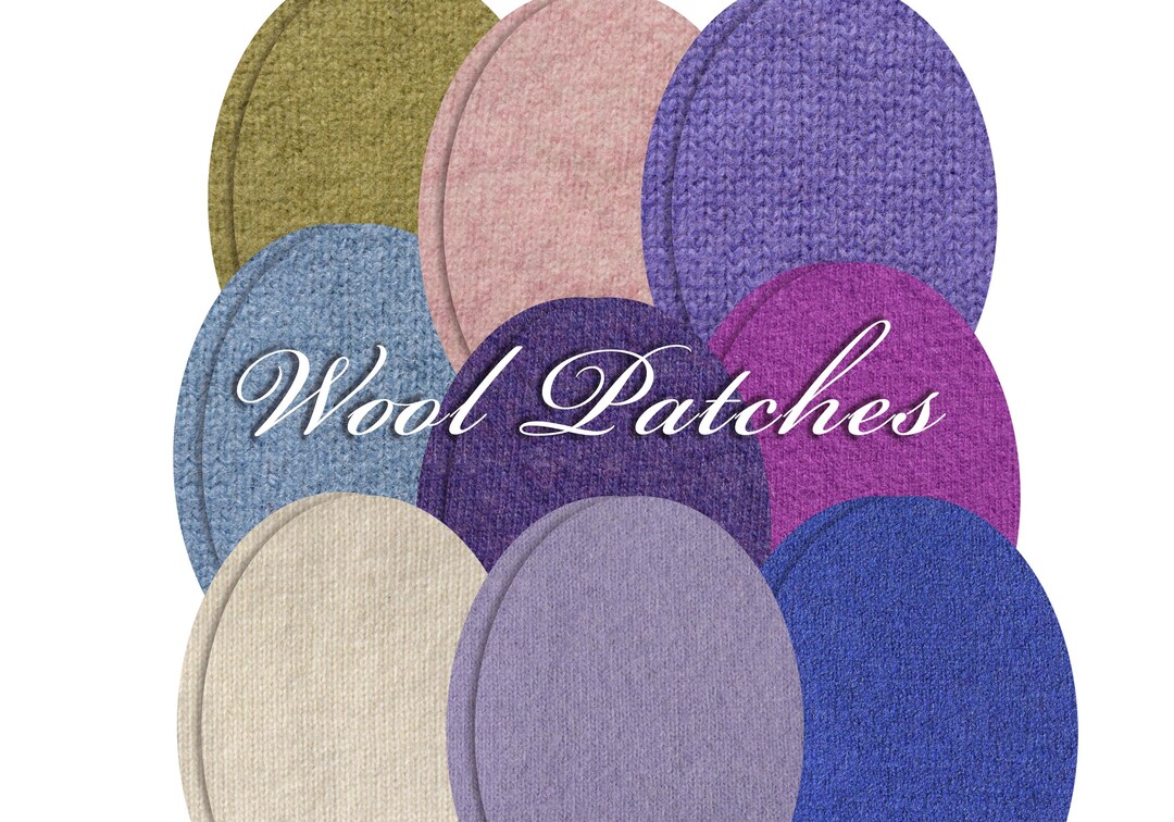 Pair of Wool Elbow Patches / Wool Elbow Patches for Sweater / Jumper ...