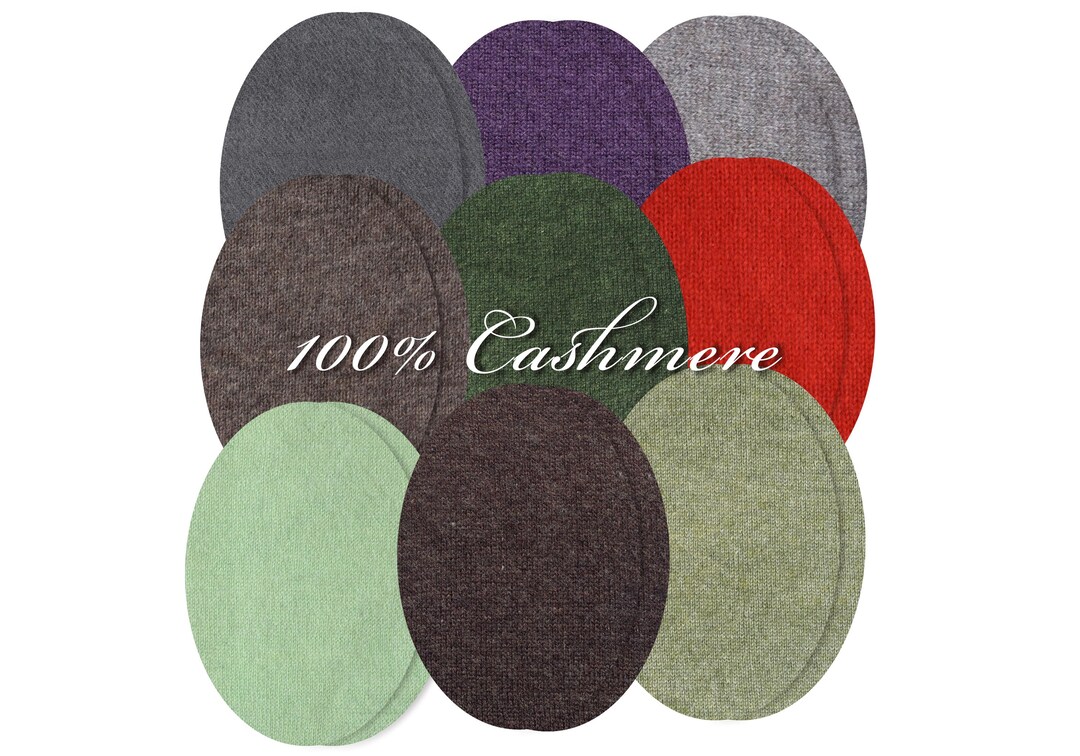 100% Cashmere Elbow Patches: Knit Pure Cashmere Sweater Repair, Sew-on ...