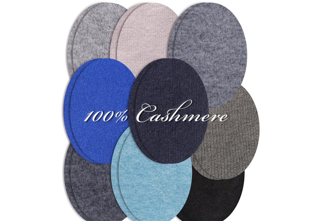 100% Cashmere Elbow Patches: Sew-on Knit Sweater Repair (pair) Repair ...