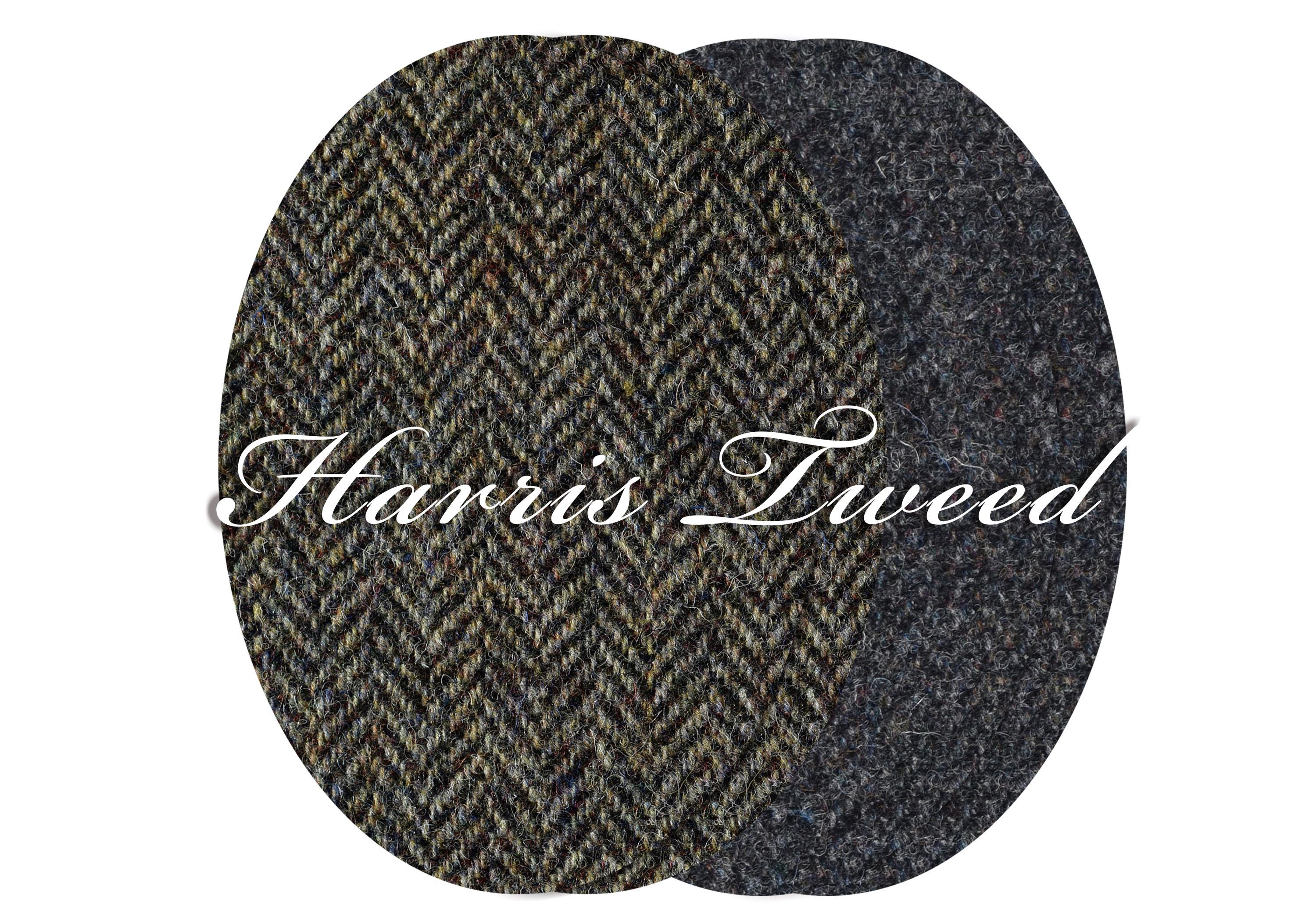 Harris Tweed Elbow Patches: Gray Herringbone Wool Pair - Etsy UK