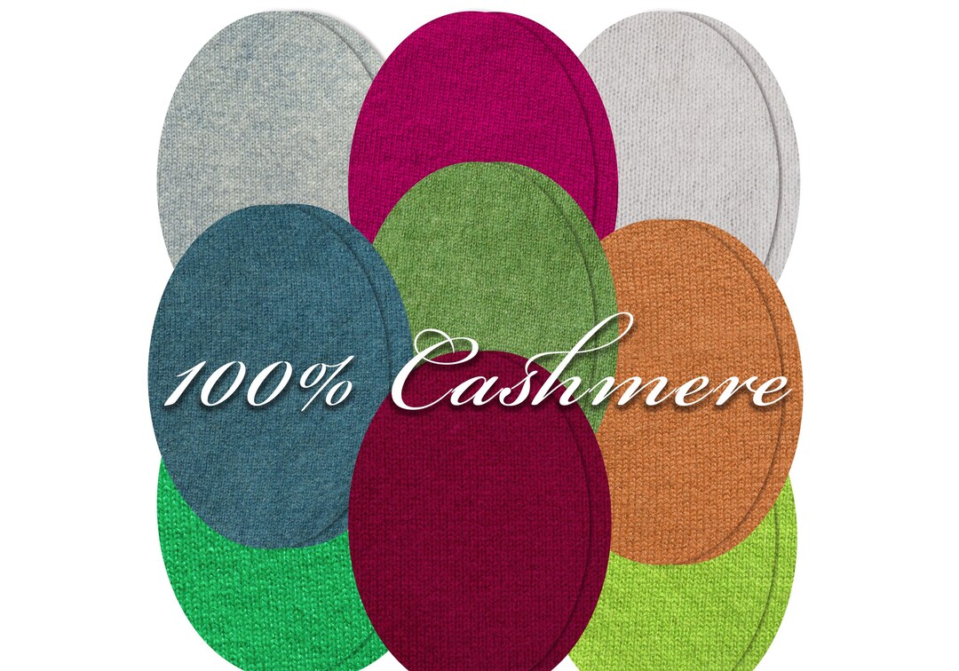 Cashmere Elbow Patches: Knit Sweater Repair, Sew-on Appliqués - Etsy