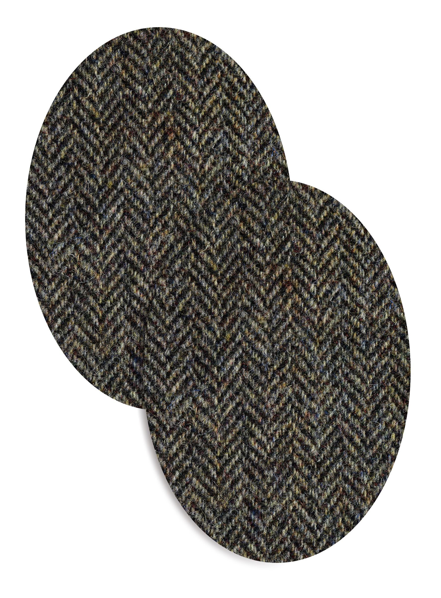 Harris Tweed Elbow Patches: Gray Herringbone Wool Pair - Etsy UK