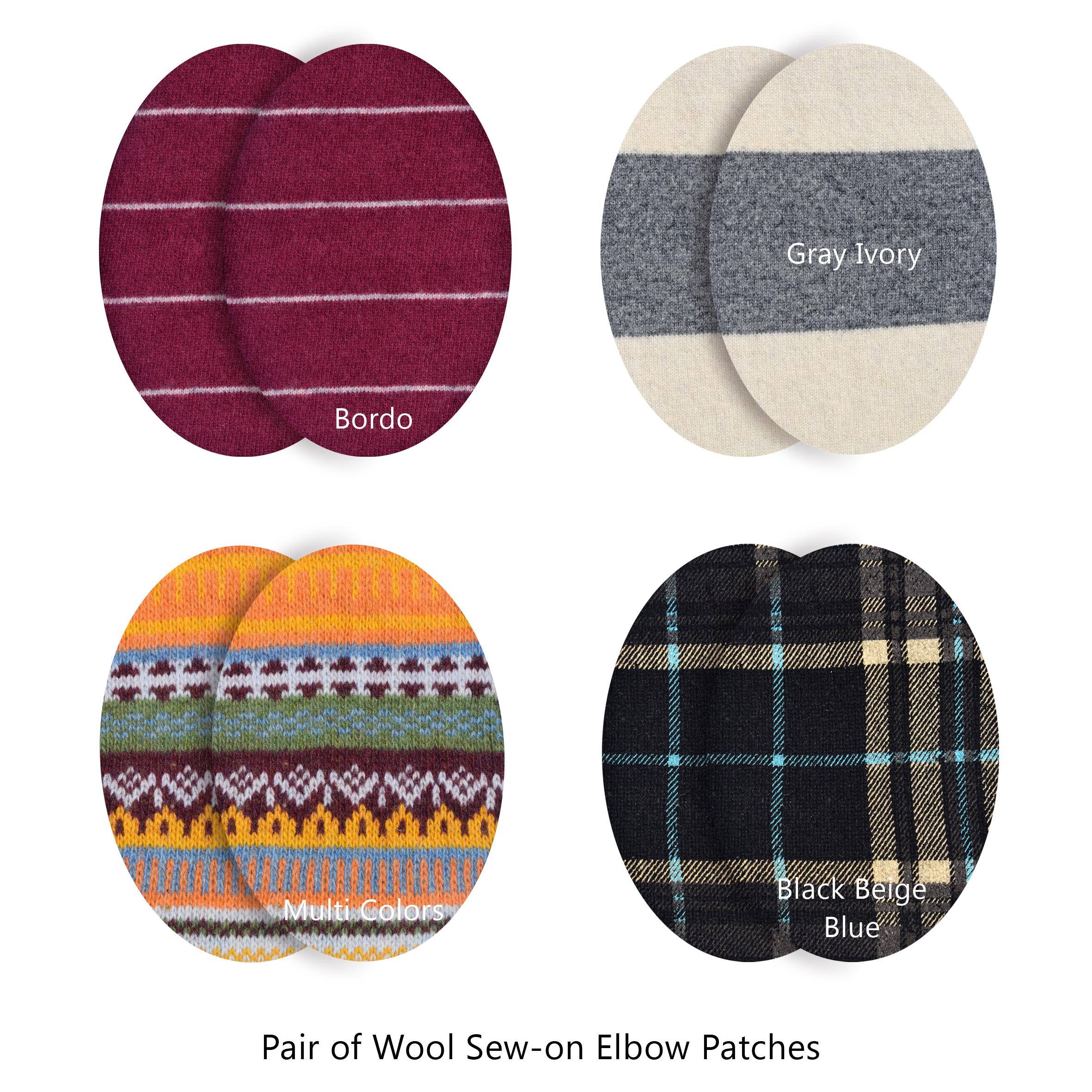 Pair Knit Wool Elbow Patches for Cashmere Sweater / Repair Holes / Worn ...