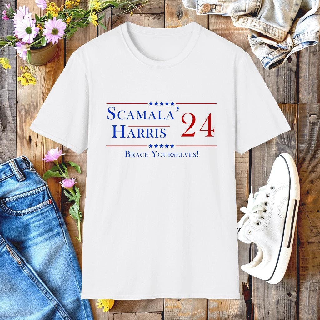 Scamala Harris Anti Kamala Harris 2024 T-shirt Patriotic Conservative ...