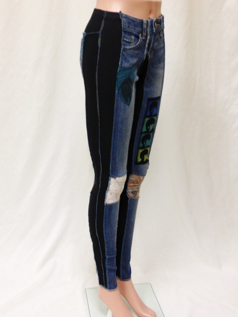 One of a Kind Jeans / Skinny Jean / Form Fitting / Handmade Clothing ...