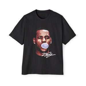 Lebron James Game Face - Oversized Tee - Basketball Shirt - Classic 90s ...