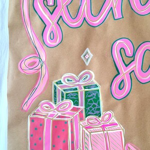Hand-painted Secret Santa Bow Banner - Etsy
