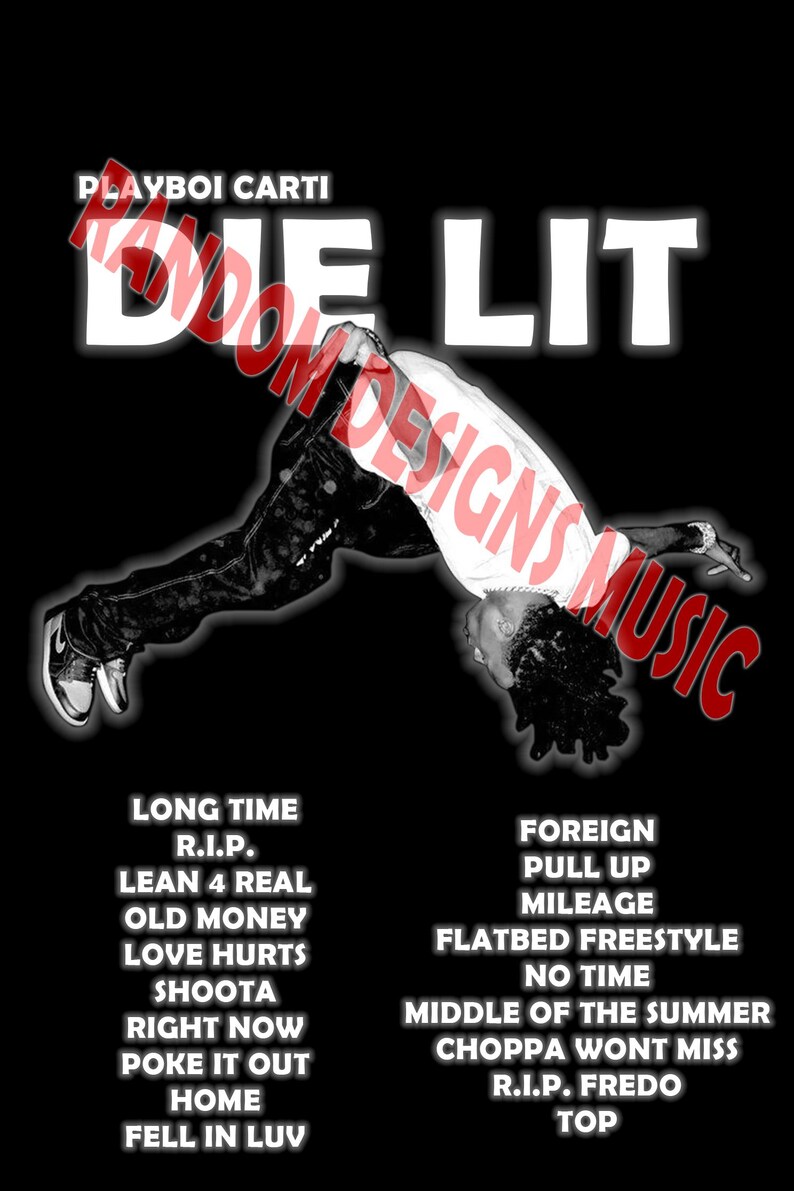 Playboi Carti Die Lit Poster - Etsy