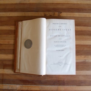 Four Antique Leatherbound Law Books From the 1860s - 70s - Matched Full ...