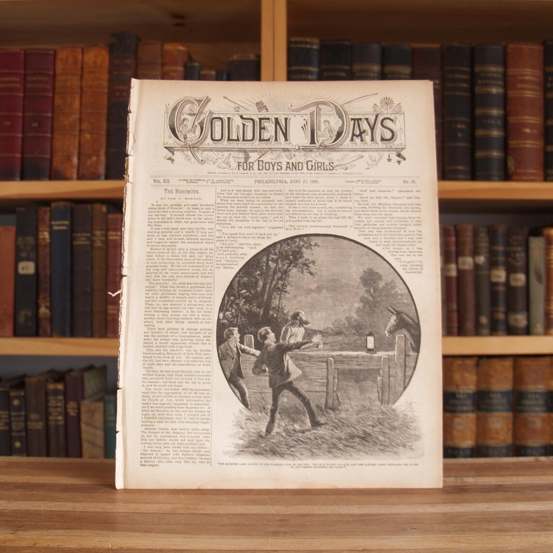 Four Antique Issues of Golden Days Children's Magazine From the 1890s ...