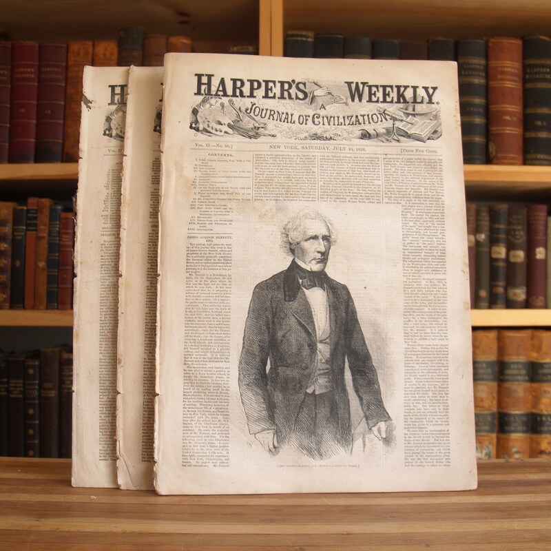 Antique Newspaper - Etsy
