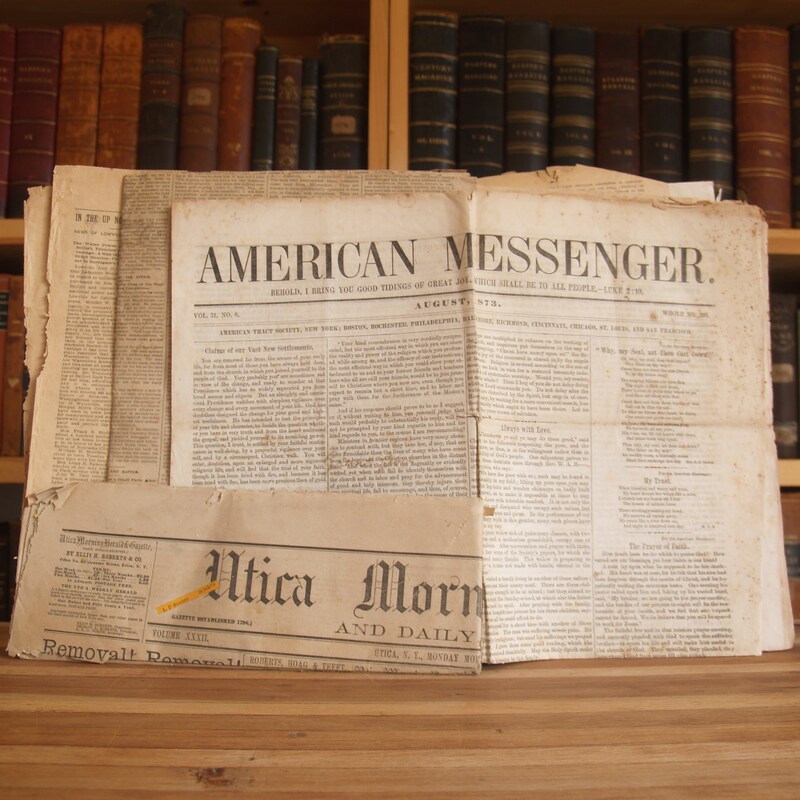 Antique Newspaper - Etsy