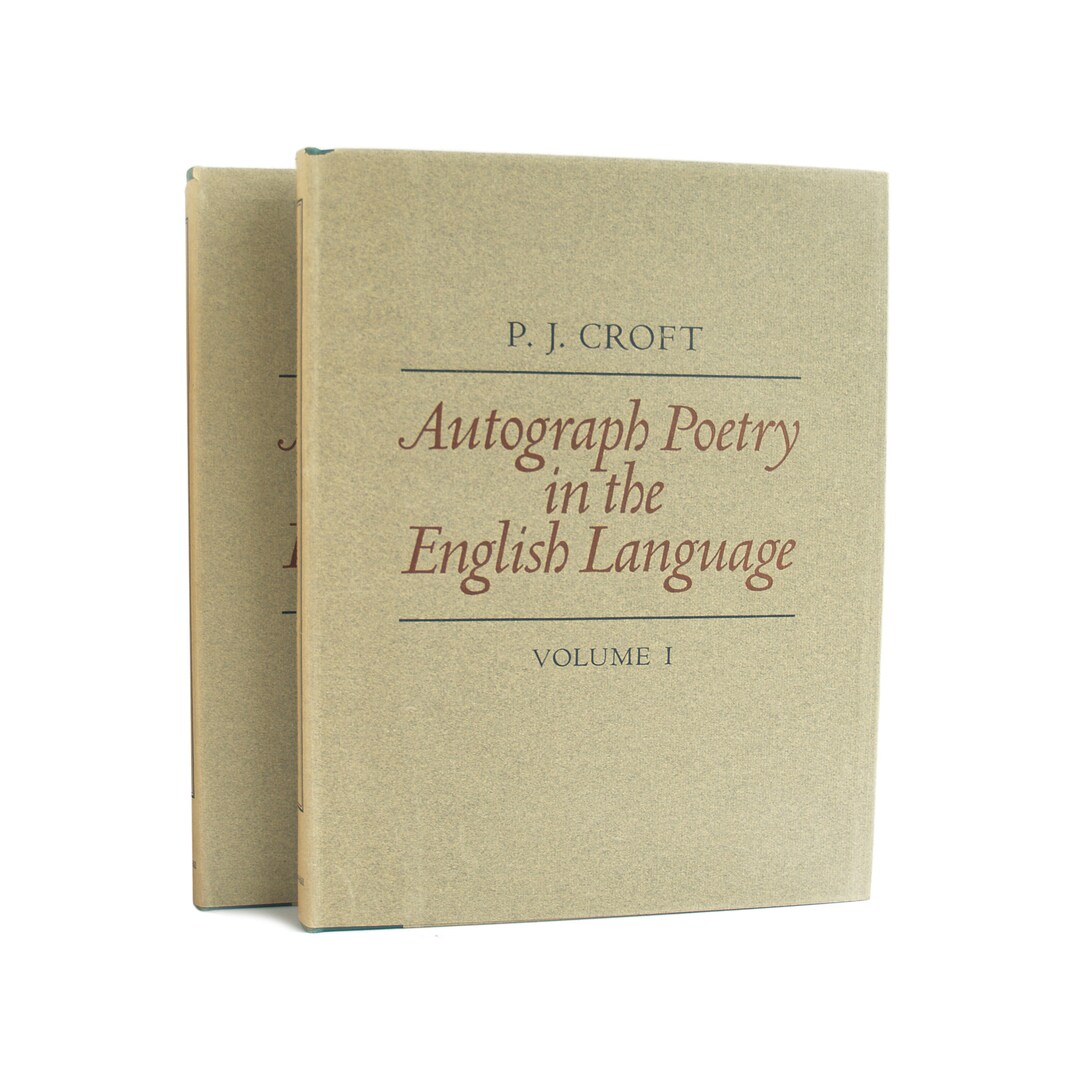 Autograph Poetry in the English Language - Unique Limited Edition ...