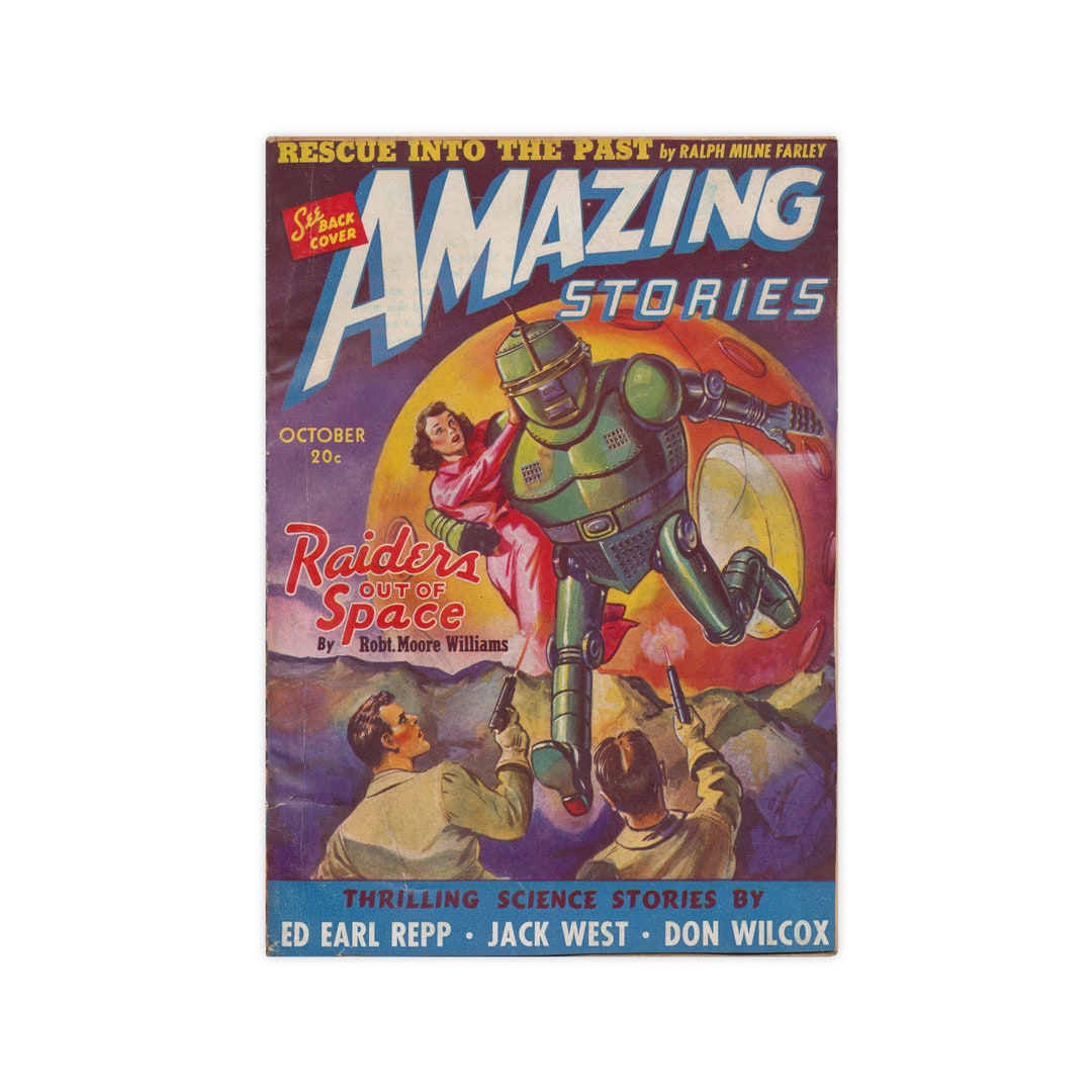 Amazing Stories: October 1940 Science Fiction Pulp With Bright Color ...