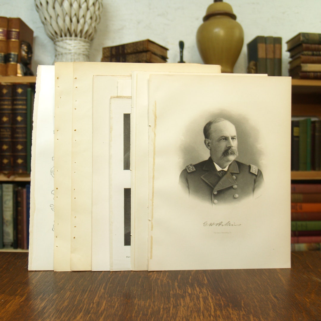 Collection of Nine Original Portrait Prints From Various Disbound ...