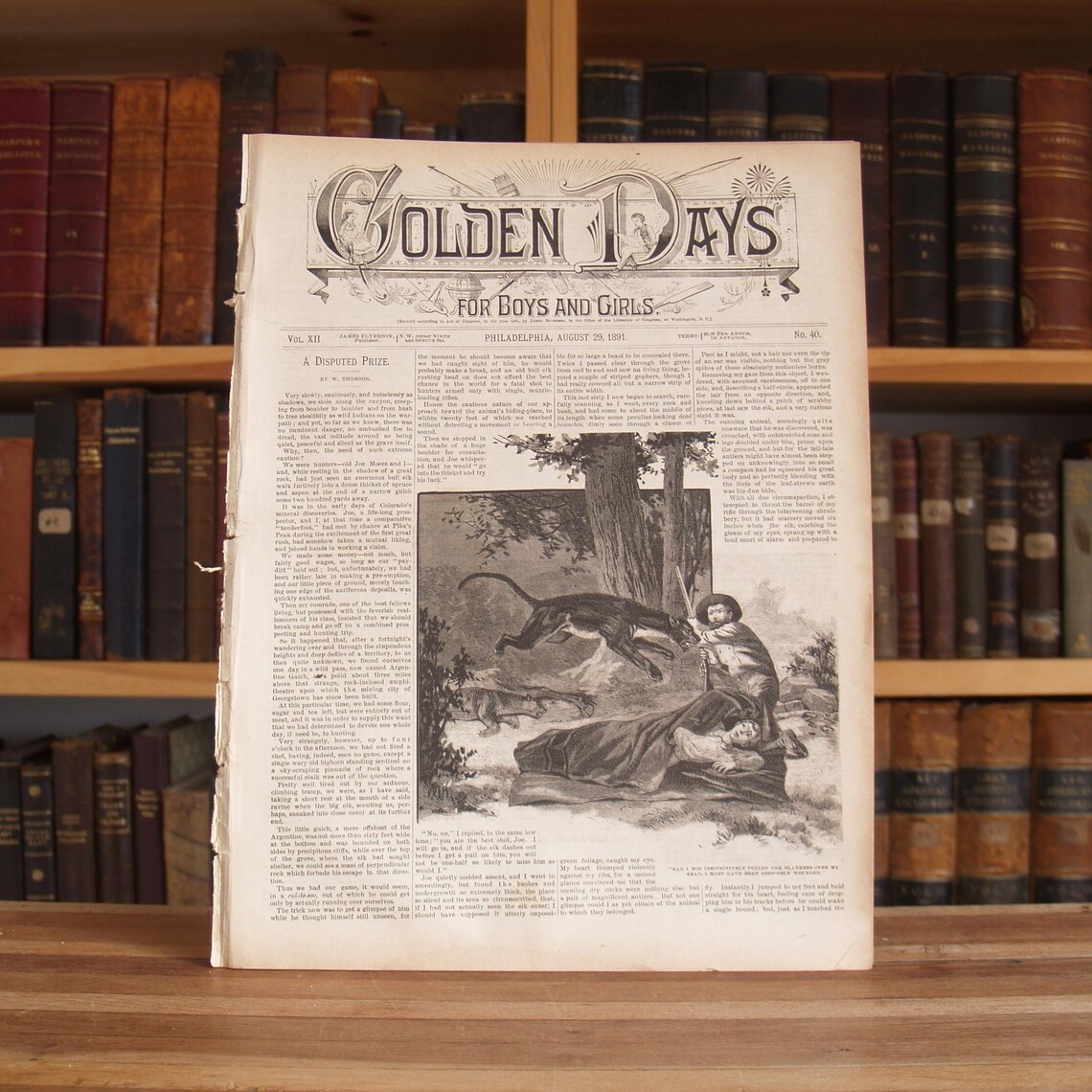 Four Antique Issues of Golden Days Children's Magazine From the 1890s ...