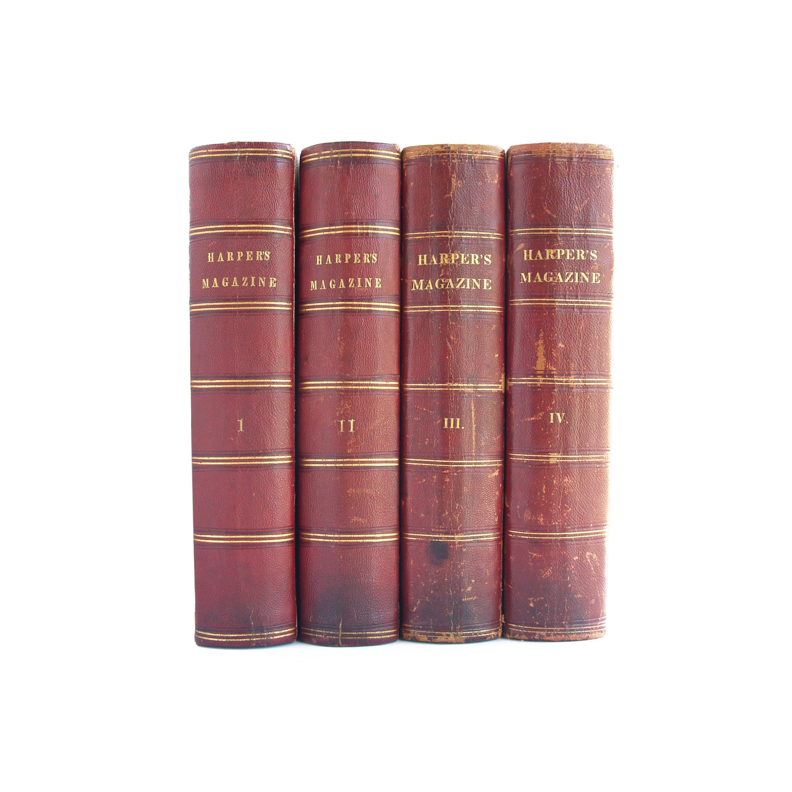 Harper's Magazine: Vols. 1-12, 1850-1856 - Antiquarian Leatherbound ...