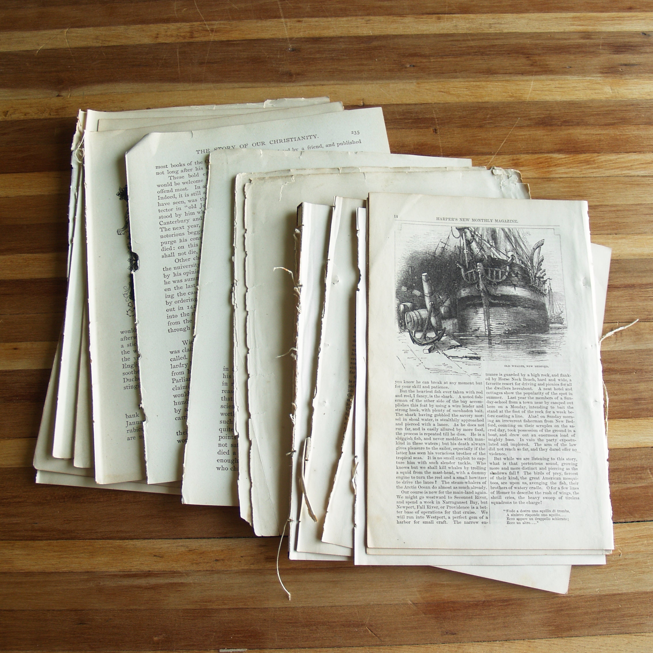 Bulk Lots of Antique Paper Saved From Disbound Books Free US - Etsy