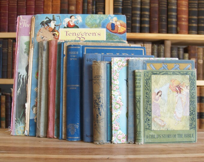 Collection of 24 Book Boards / Covers From Antique and Vintage Children ...