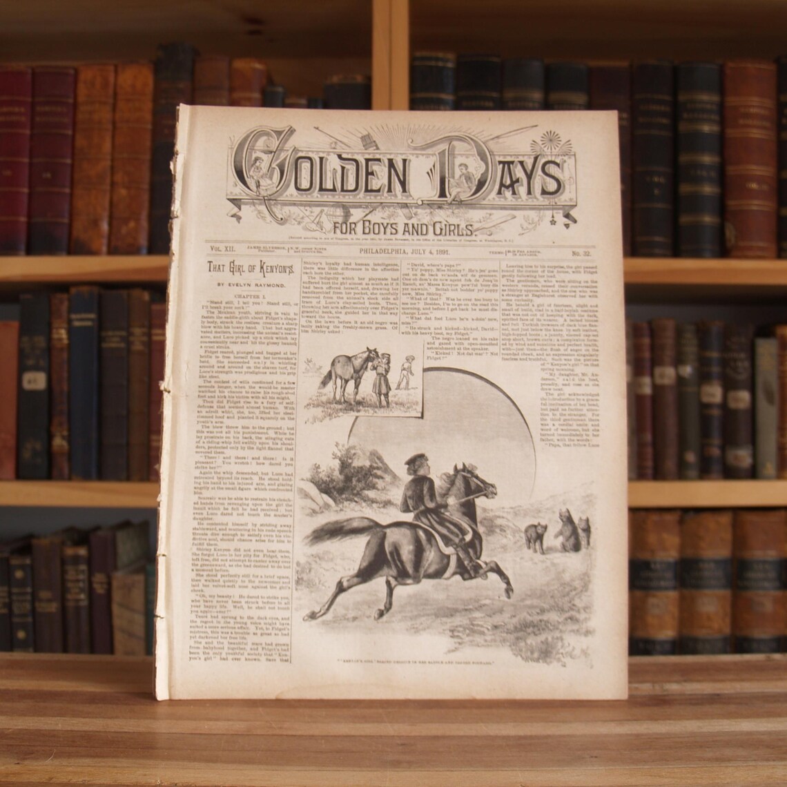 Four Antique Issues of Golden Days Children's Magazine From the 1890s ...
