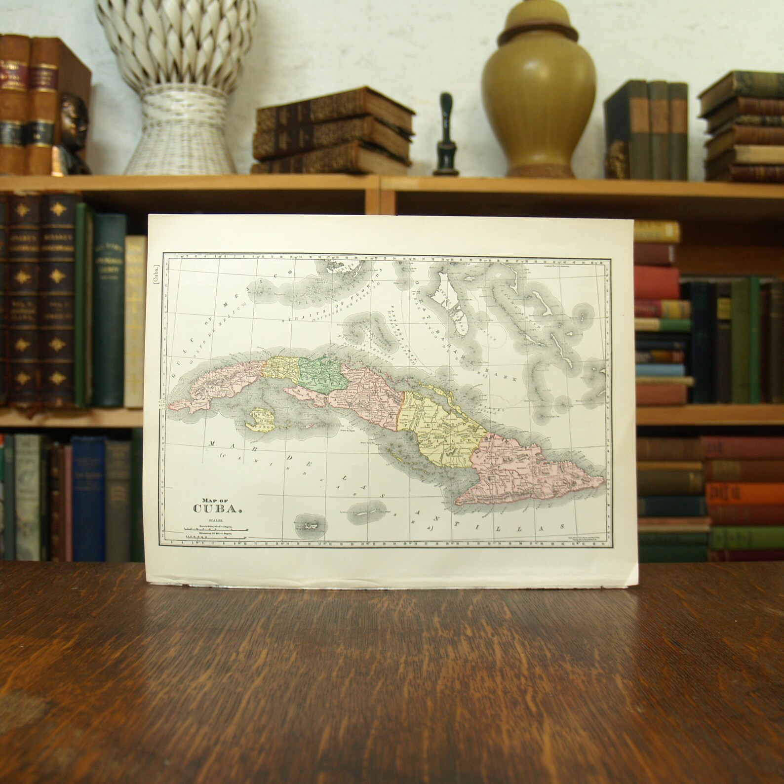 Antique Color Map of Cuba From the 1899 Imperial Reference - Etsy