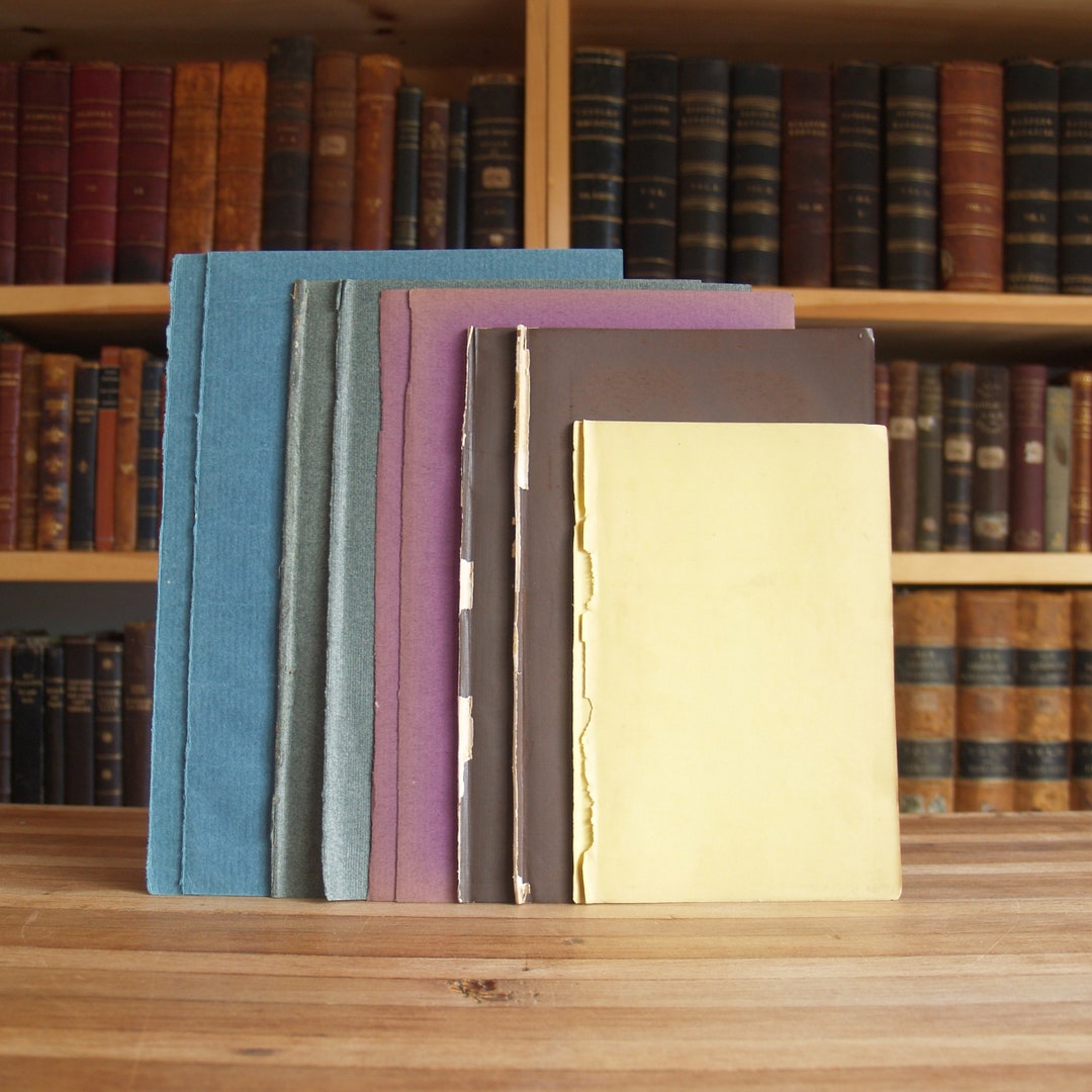 Ten Sheets of Decorative Endpapers Saved From Disbound Books, Five ...