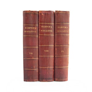 Harper's Magazine: Vols. 1-12, 1850-1856 - Antiquarian Leatherbound ...