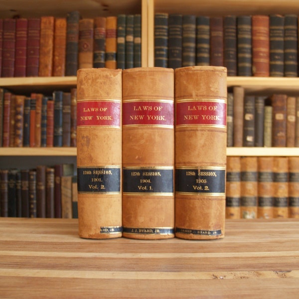 Antique Leather Bound Law Books - Etsy