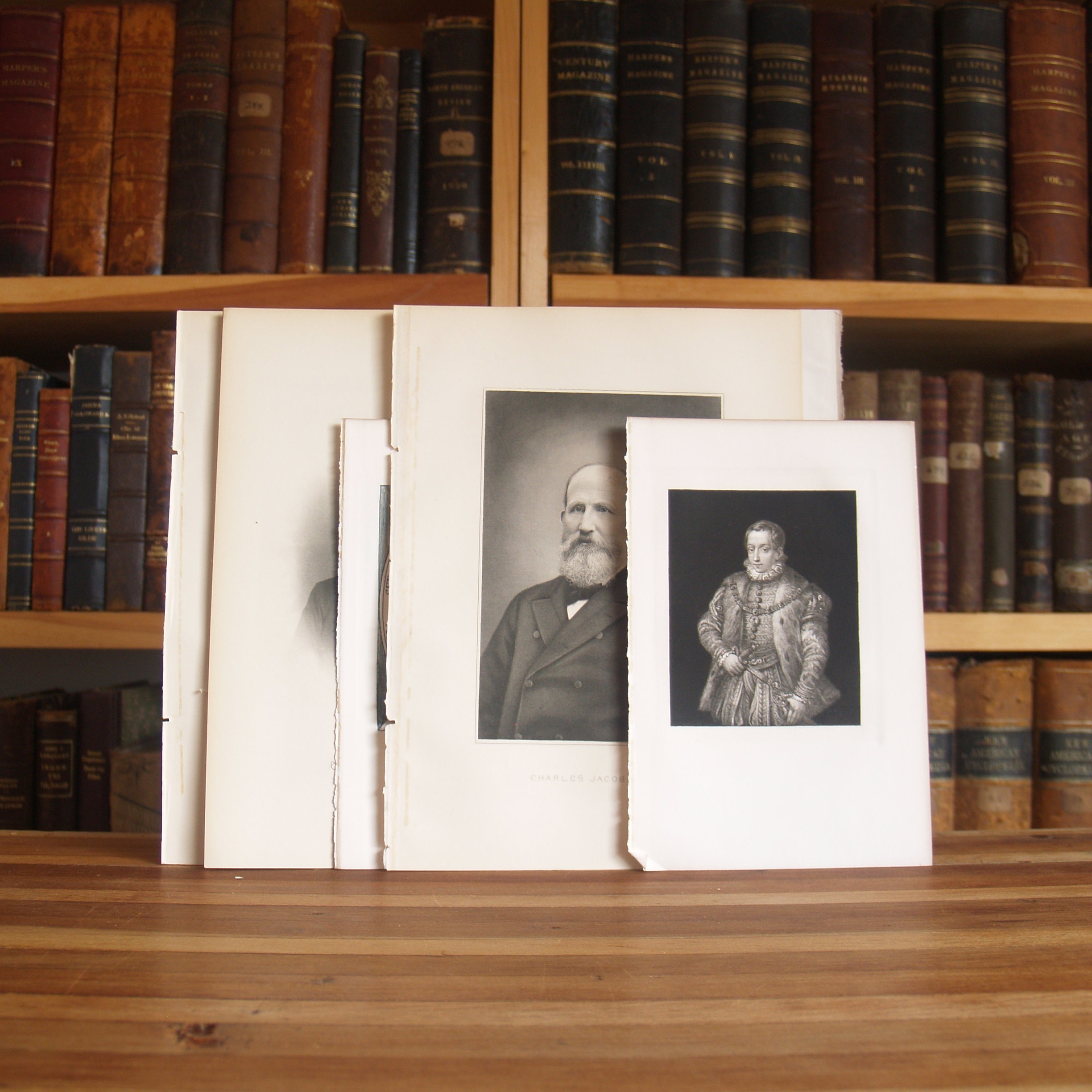 Collection of Nine Original Portrait Prints From Various Disbound ...