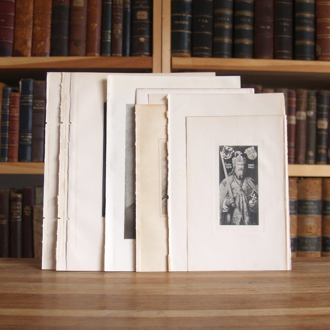 Collection of 10 Original Portrait Prints From Various Disbound Antique ...