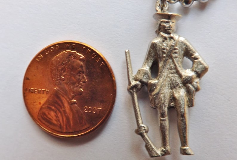 Minuteman Charm Silver Pewter Minute Man for DIY Jewelry Pendant - Etsy