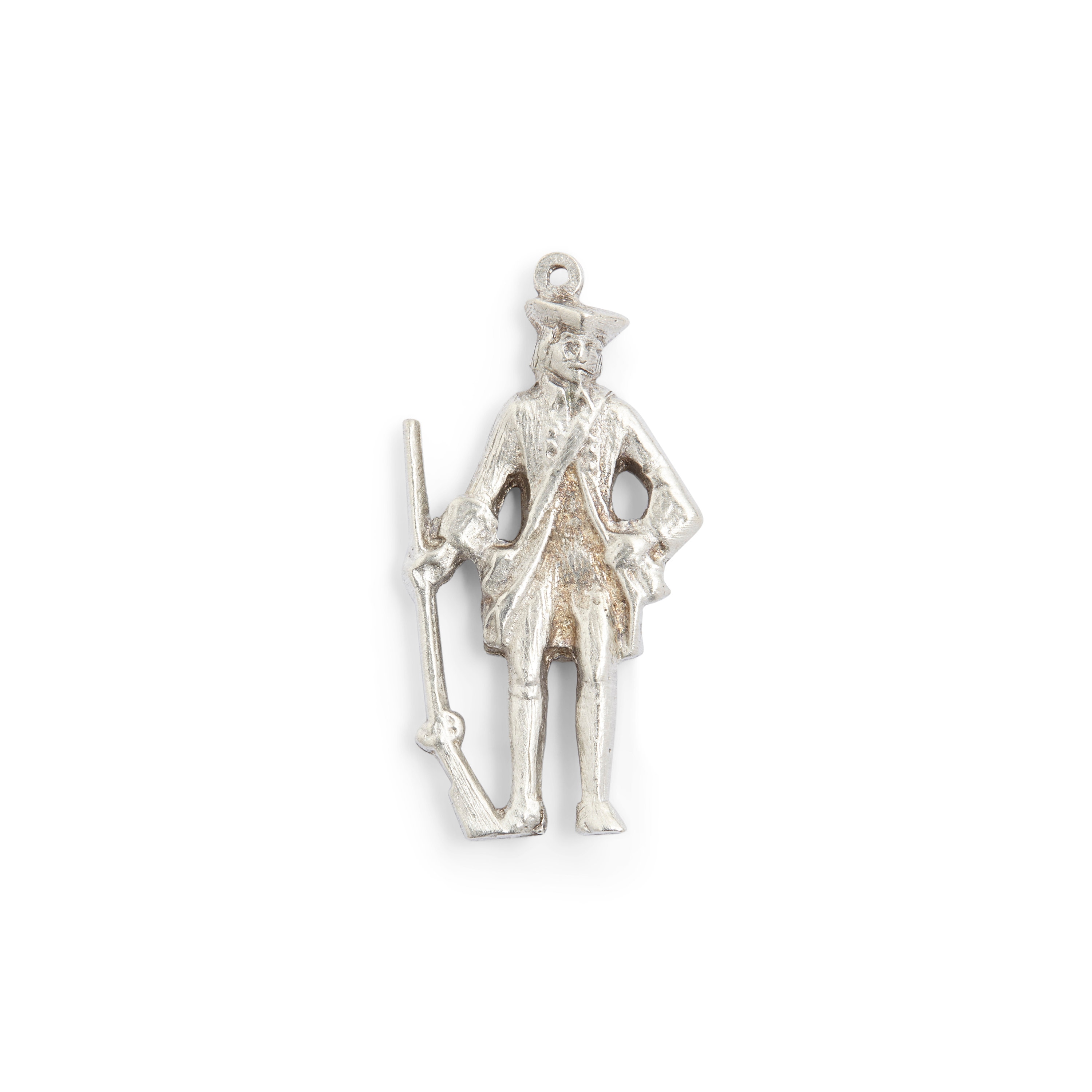 Minuteman Charm silver pewter minute man for DIY jewelry | Etsy