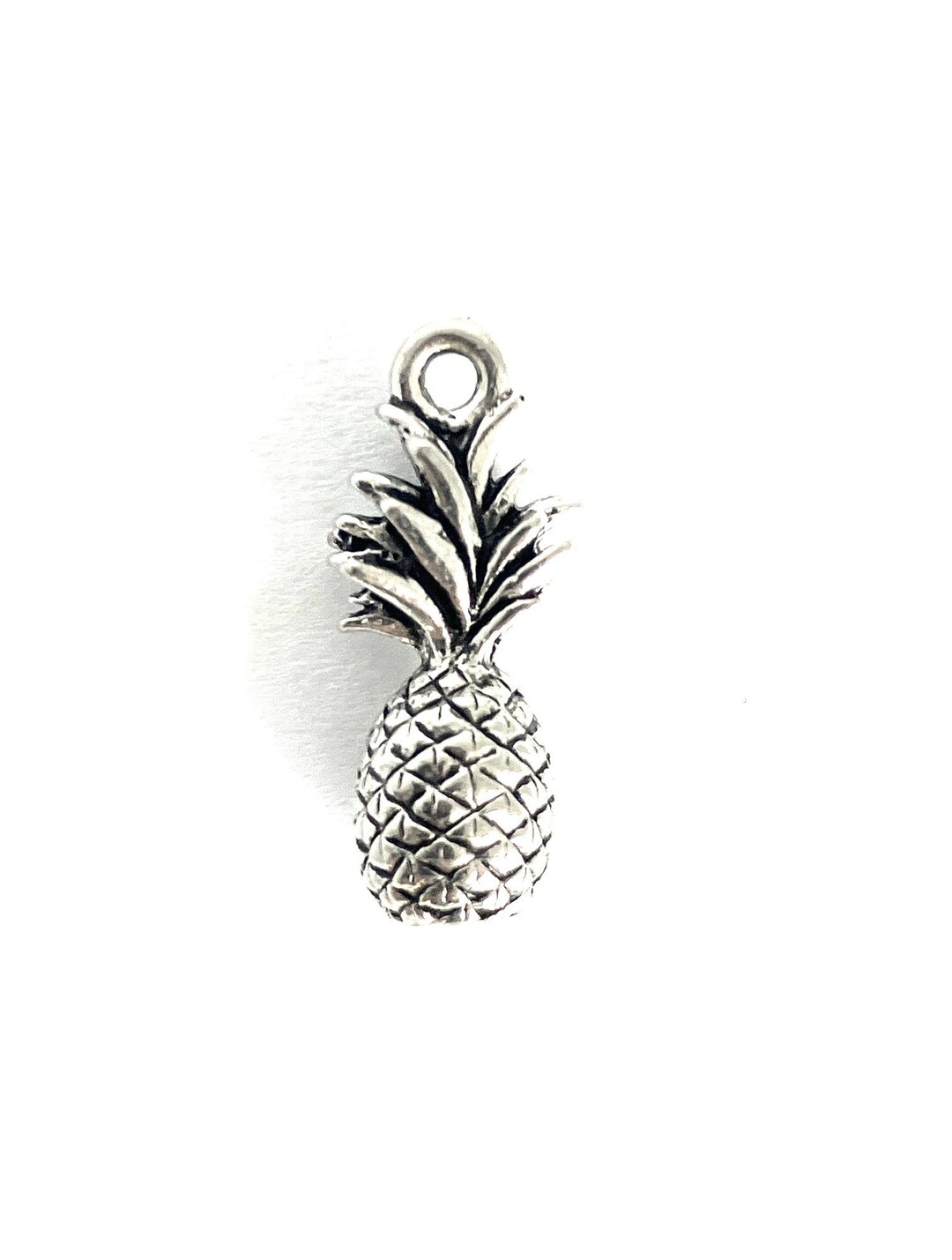 Pineapple Charm Silver Pewter 1 Made in USA Lead-free Nickel-free ...
