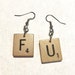 Scrabble Earrings All Letters Available Choose Any Initials Vintage ...