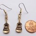 Ukulele Charm Earrings Gold Pewter Charms Dangle Usa-made - Etsy