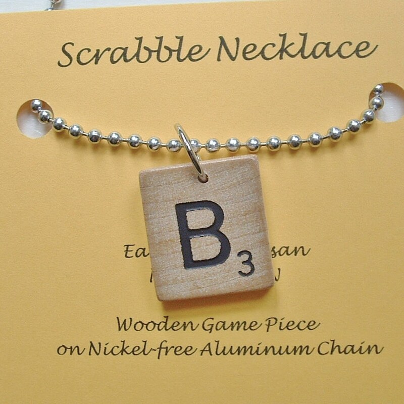 Scrabble Necklace - Etsy