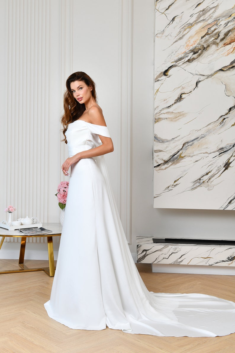 Bridal Reception Dress / Simple Wedding Dress / Modest Wedding Dress ...