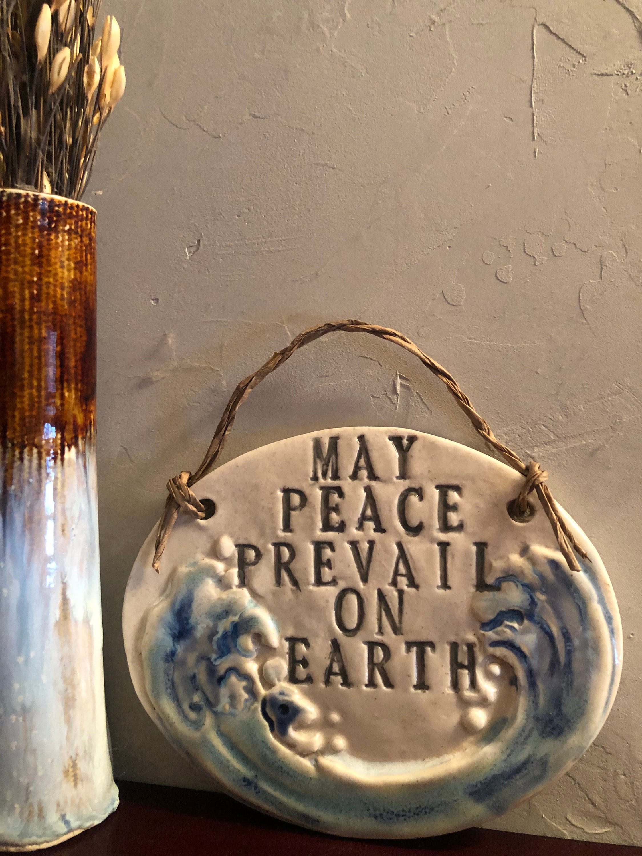 May Peace Prevail on Earth Inspirational Wall Hanging - Etsy