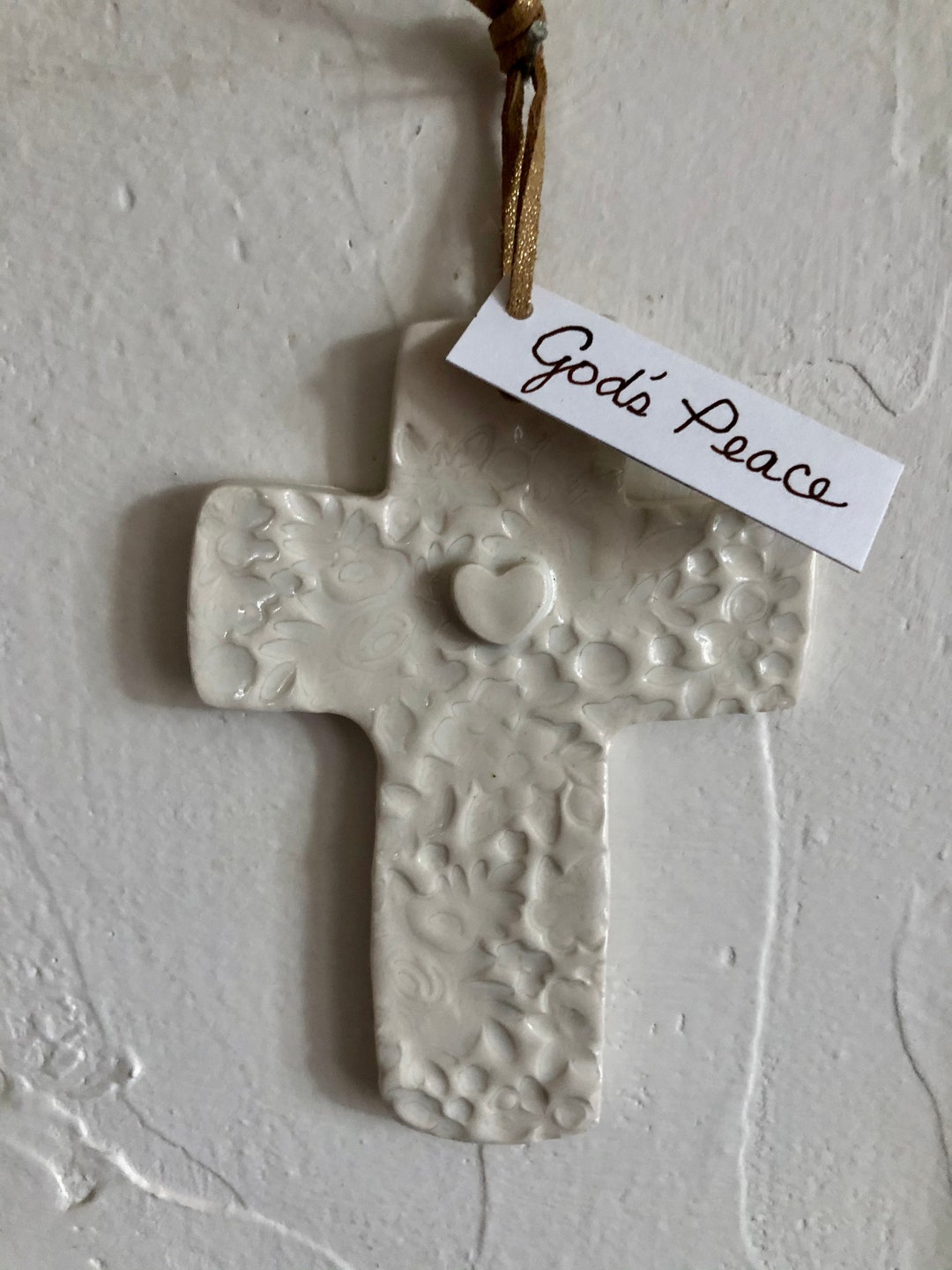 God’s Peace Porcelain Wall Cross - Etsy