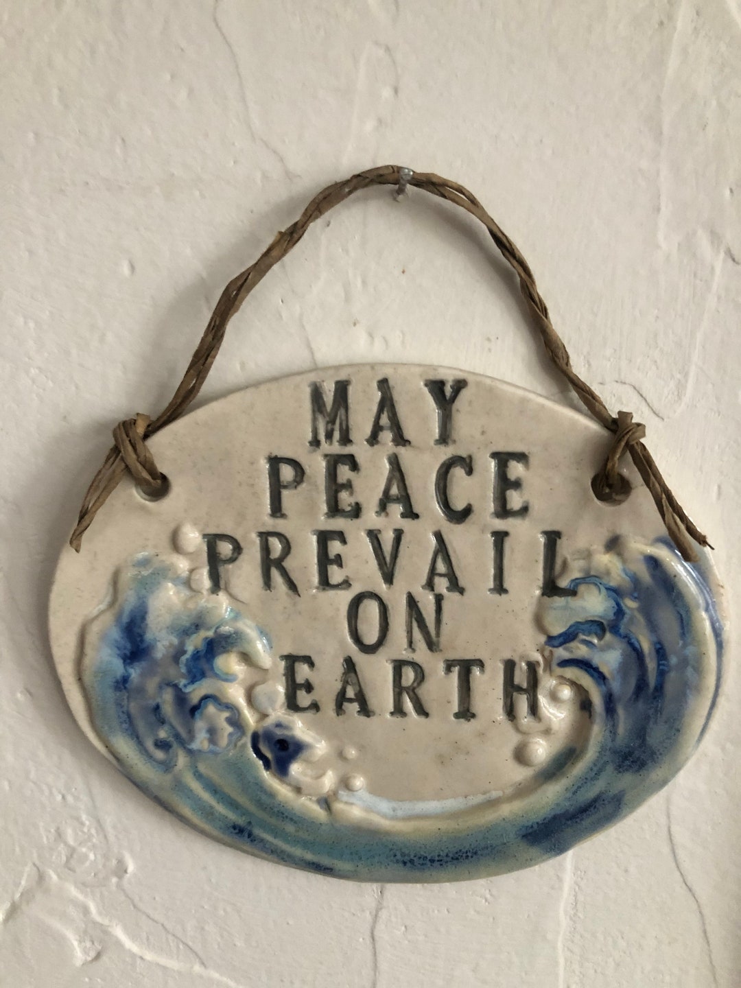 May Peace Prevail on Earth Inspirational Wall Hanging - Etsy