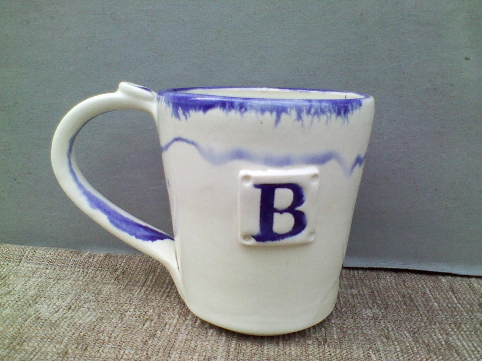 Porcelain Alphabet Mug With the Letter B - Etsy