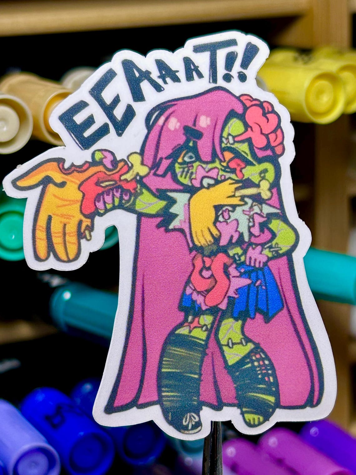 Creepy-cute Zombie Sticker Set: Waterproof Vinyl Decals - Etsy