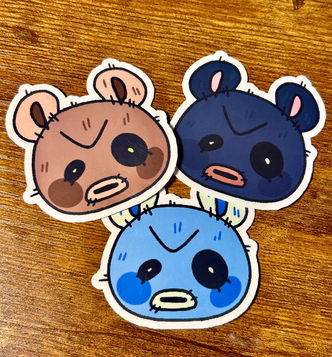 Angry Bear Waterproof Sticker - Etsy
