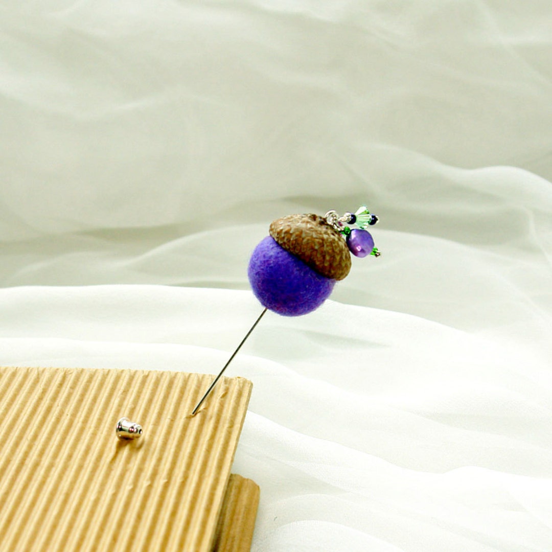 Felt Acorn Pin the Cute Acorn to Wake up for New Day Hand - Etsy
