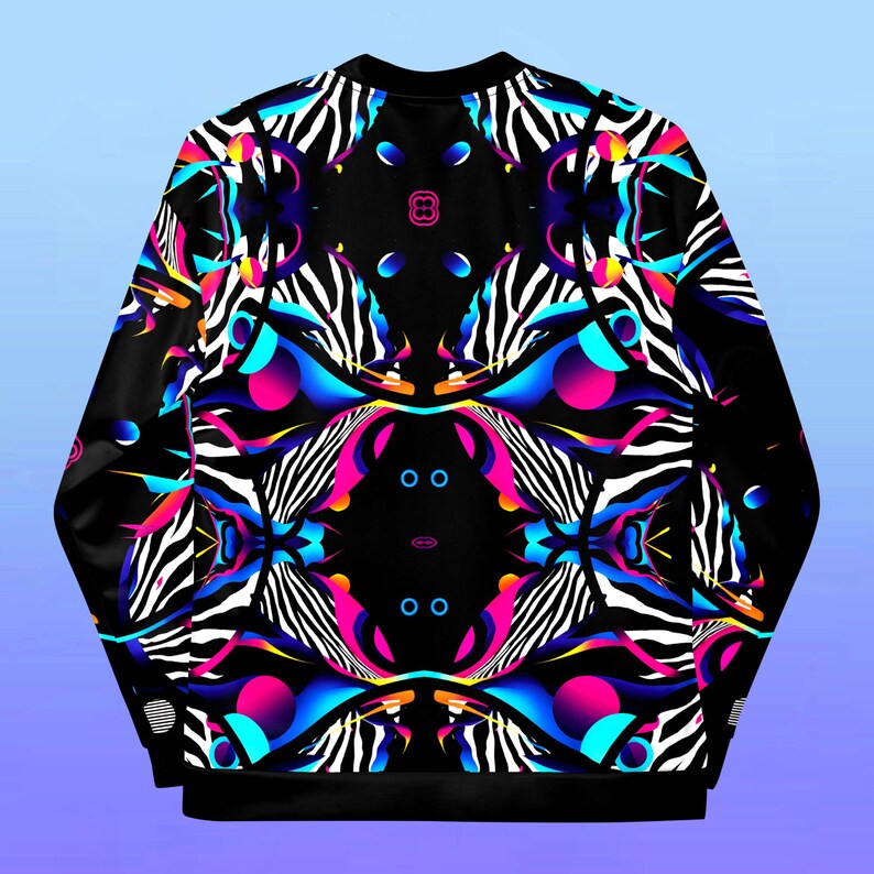 Retrowave Bomber Jacket Abstract Neon All-over Print Unisex Coat, 80s ...