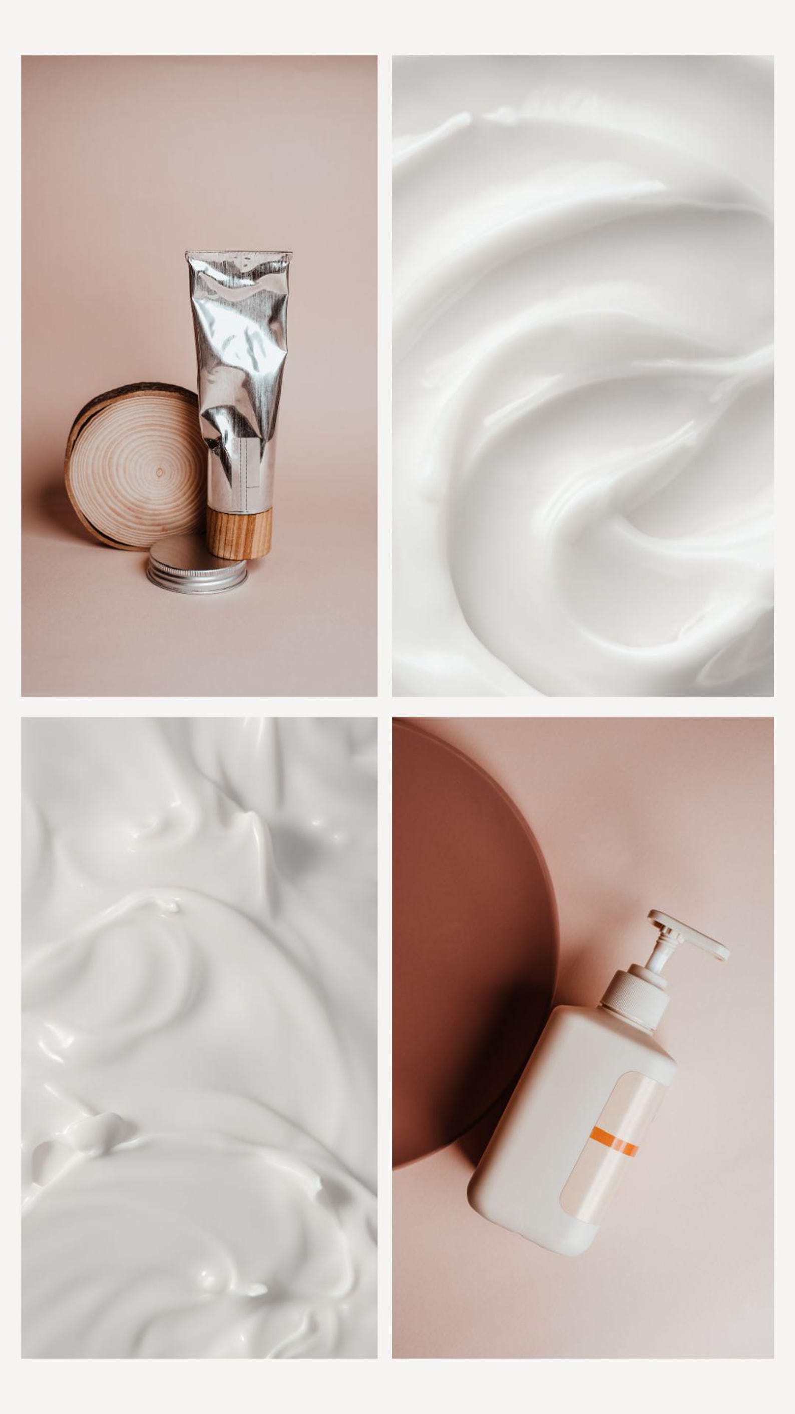 Cream Texture Photography Set 2 – 5 Minimalist Skincare & Beauty ...