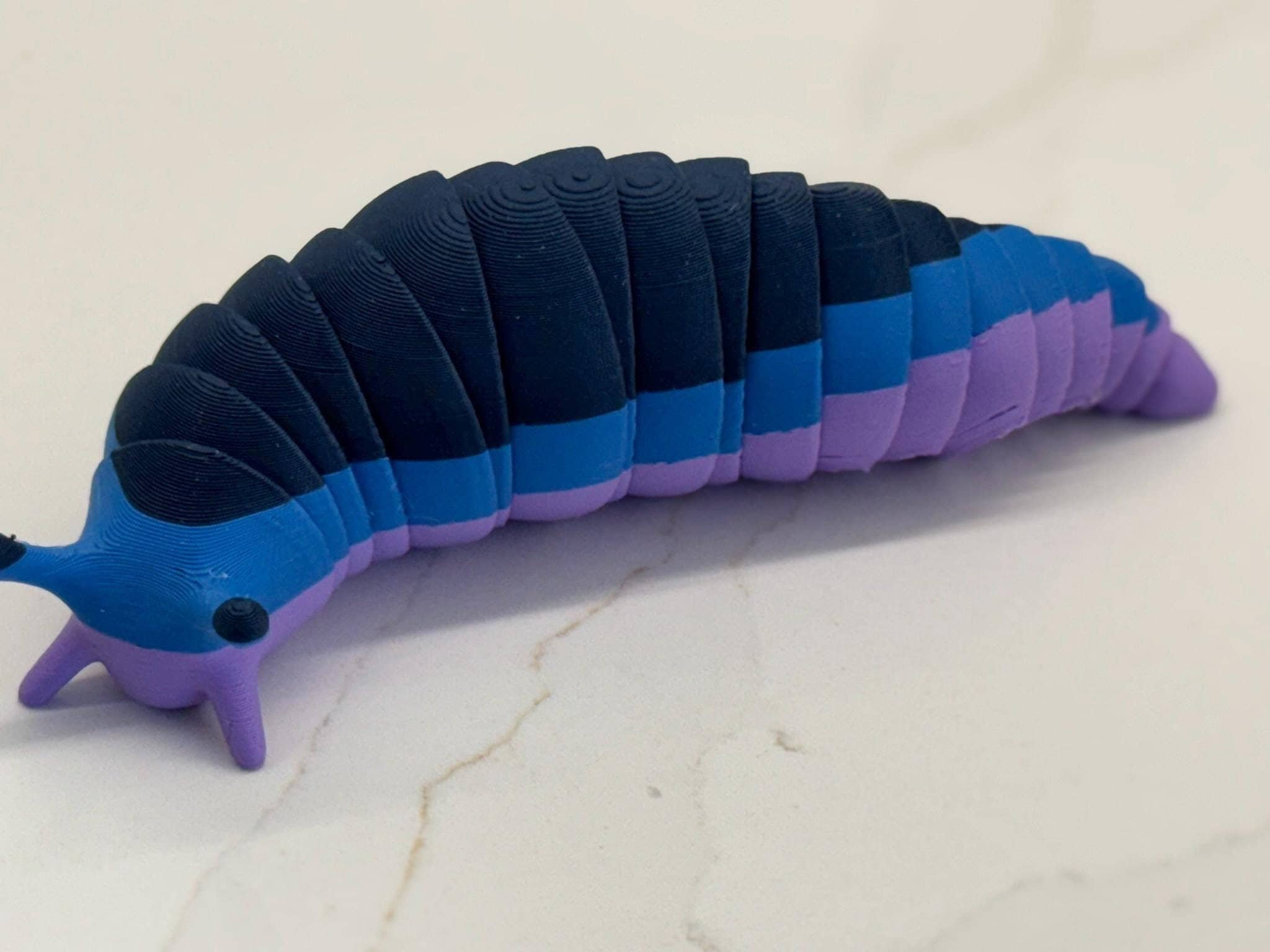 Articulated Sensory Slug: 3D Printed Fidget Toy, Customizable Colors - Etsy