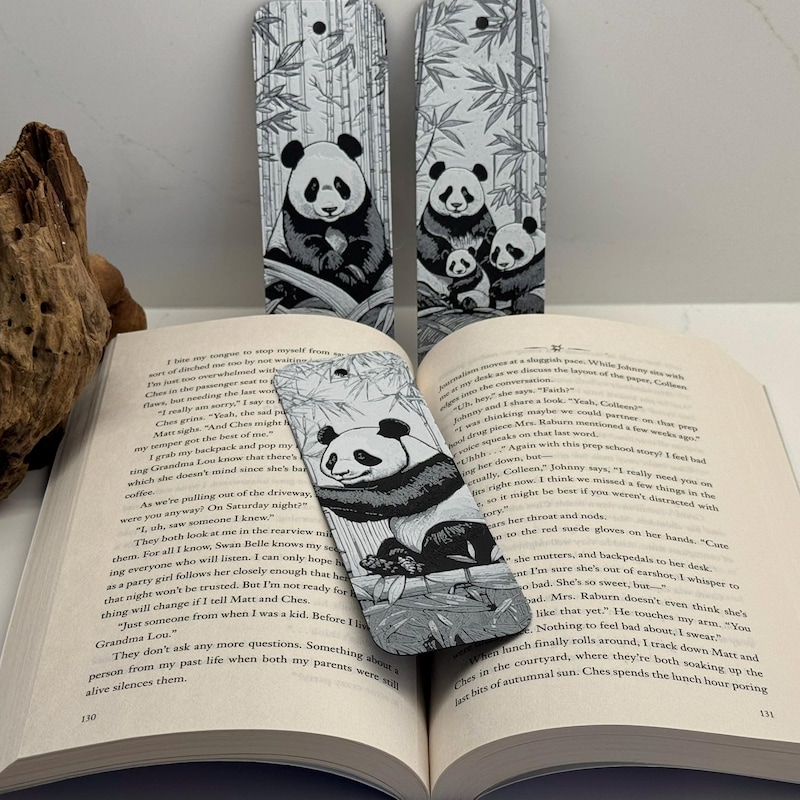Panda Bookmark - Etsy