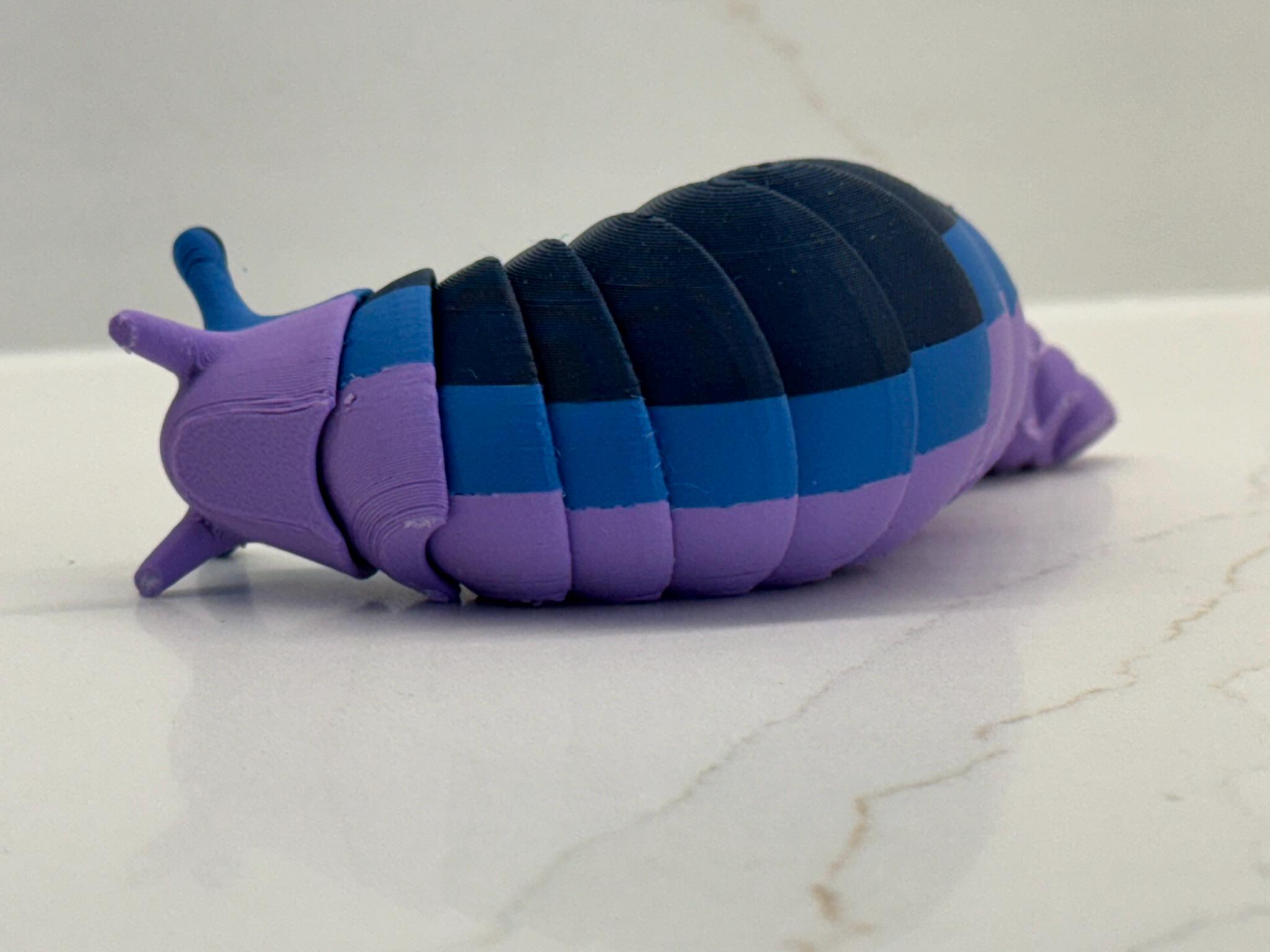 Articulated Sensory Slug: 3D Printed Fidget Toy, Customizable Colors - Etsy