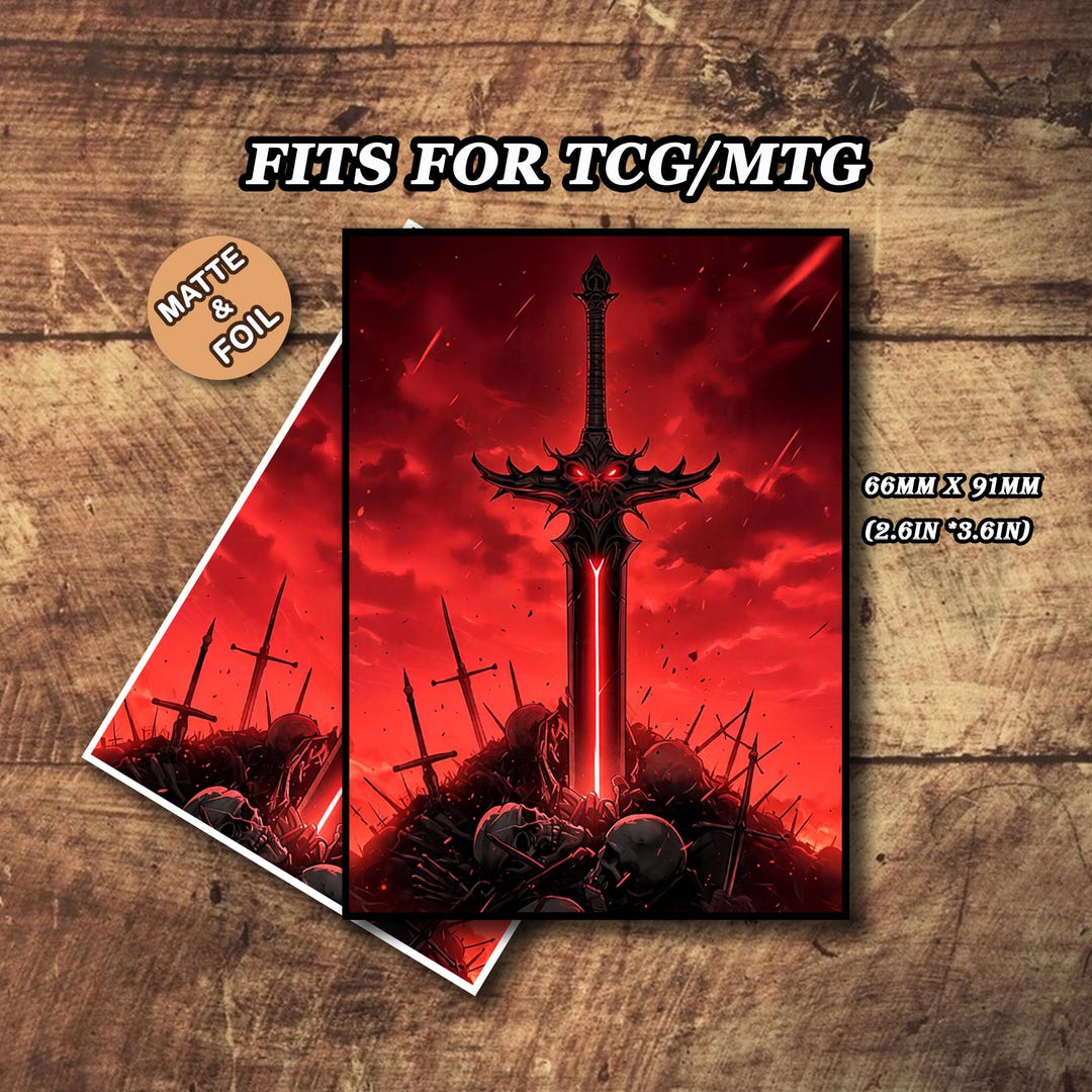 Mtg Card Sleeves, Blood-stained Sword Card Sleeve, Matte or Foil, Gifts ...